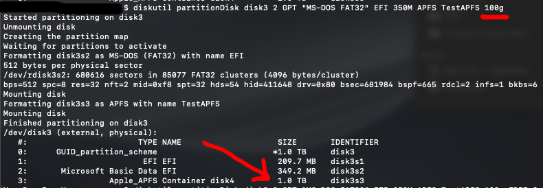How to create an APFS partition using the… - Apple Community