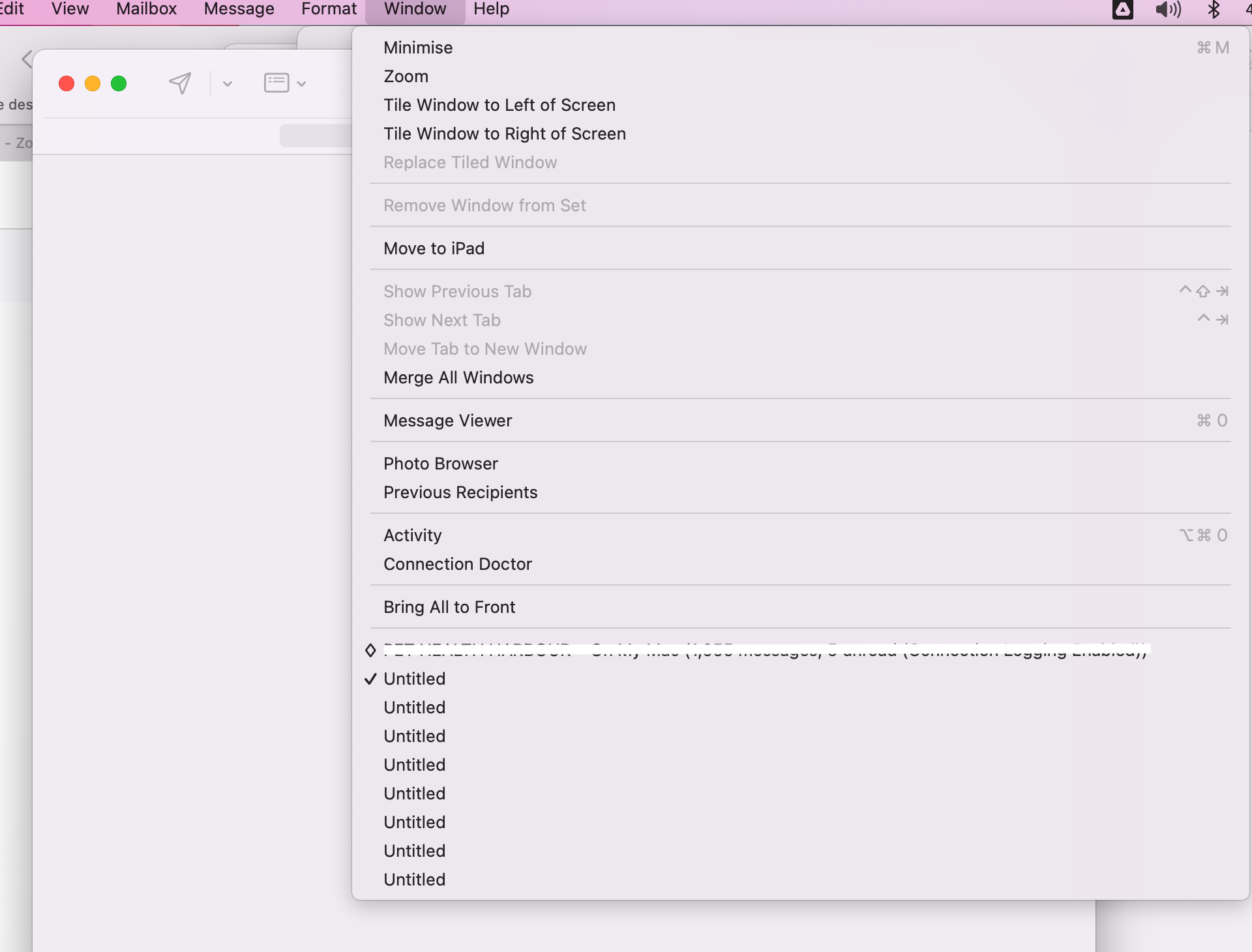 apple mail getting an untitled window - Apple Community