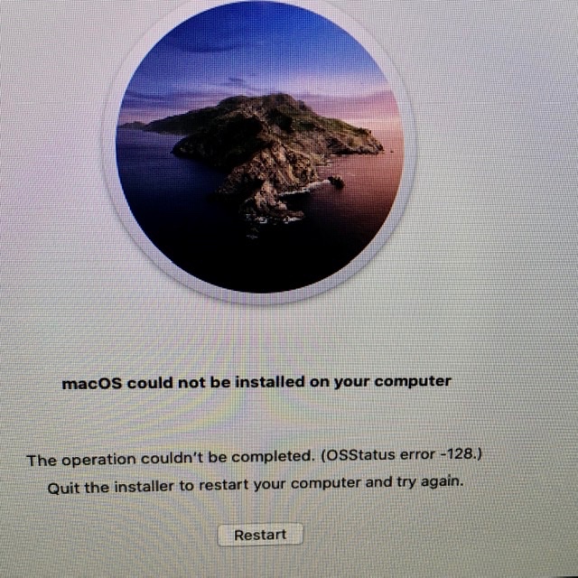 OSStatus error - 128 - Apple Community