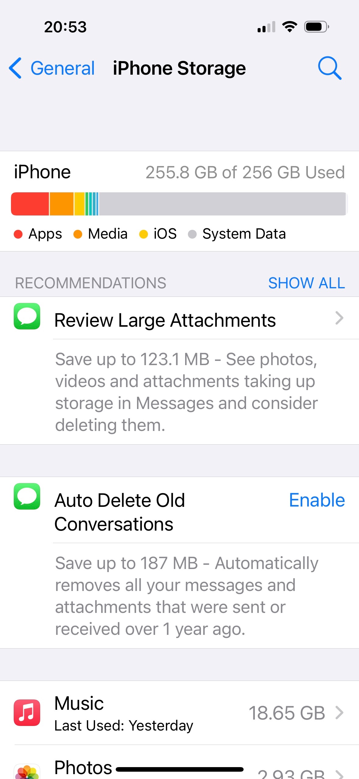 iPhone 14 storage full message when stora… - Apple Community