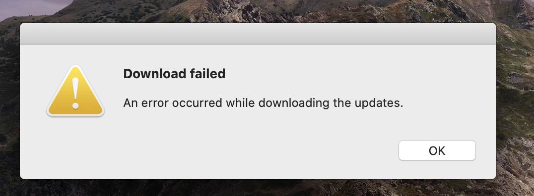 An error occurred while downloading the u… - Apple Community