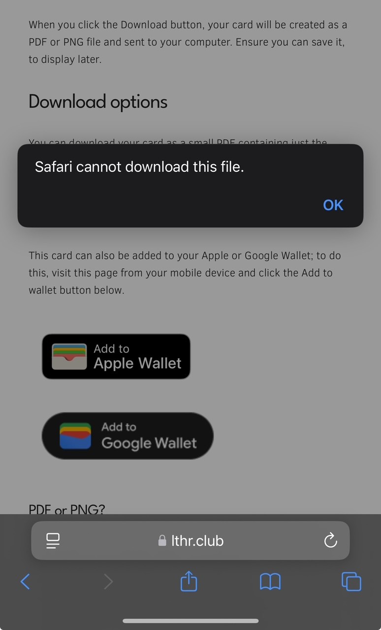 Add to Wallet button not working on iPhone - Apple Community