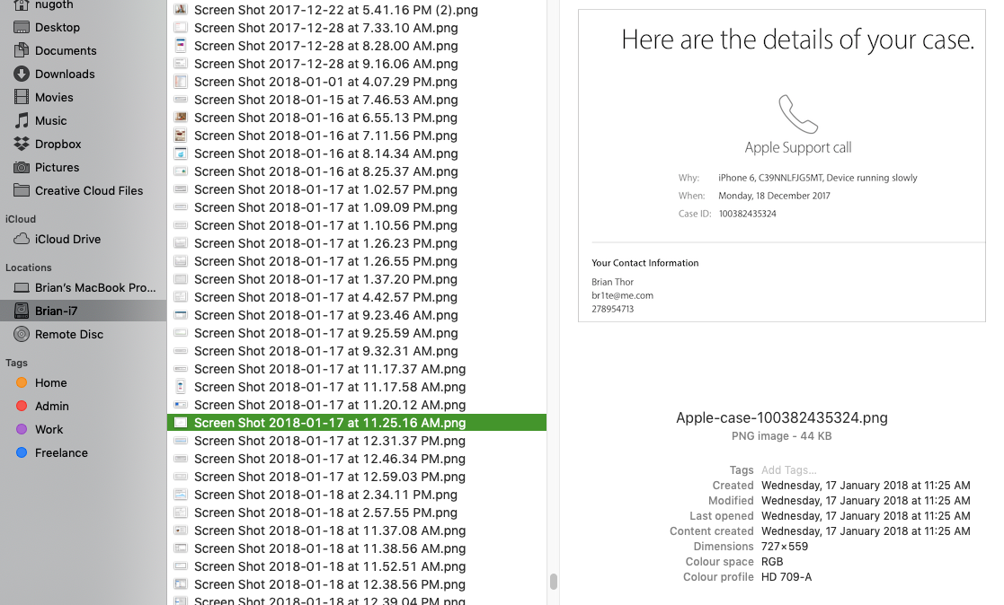 screen shot rename fails - Apple Community
