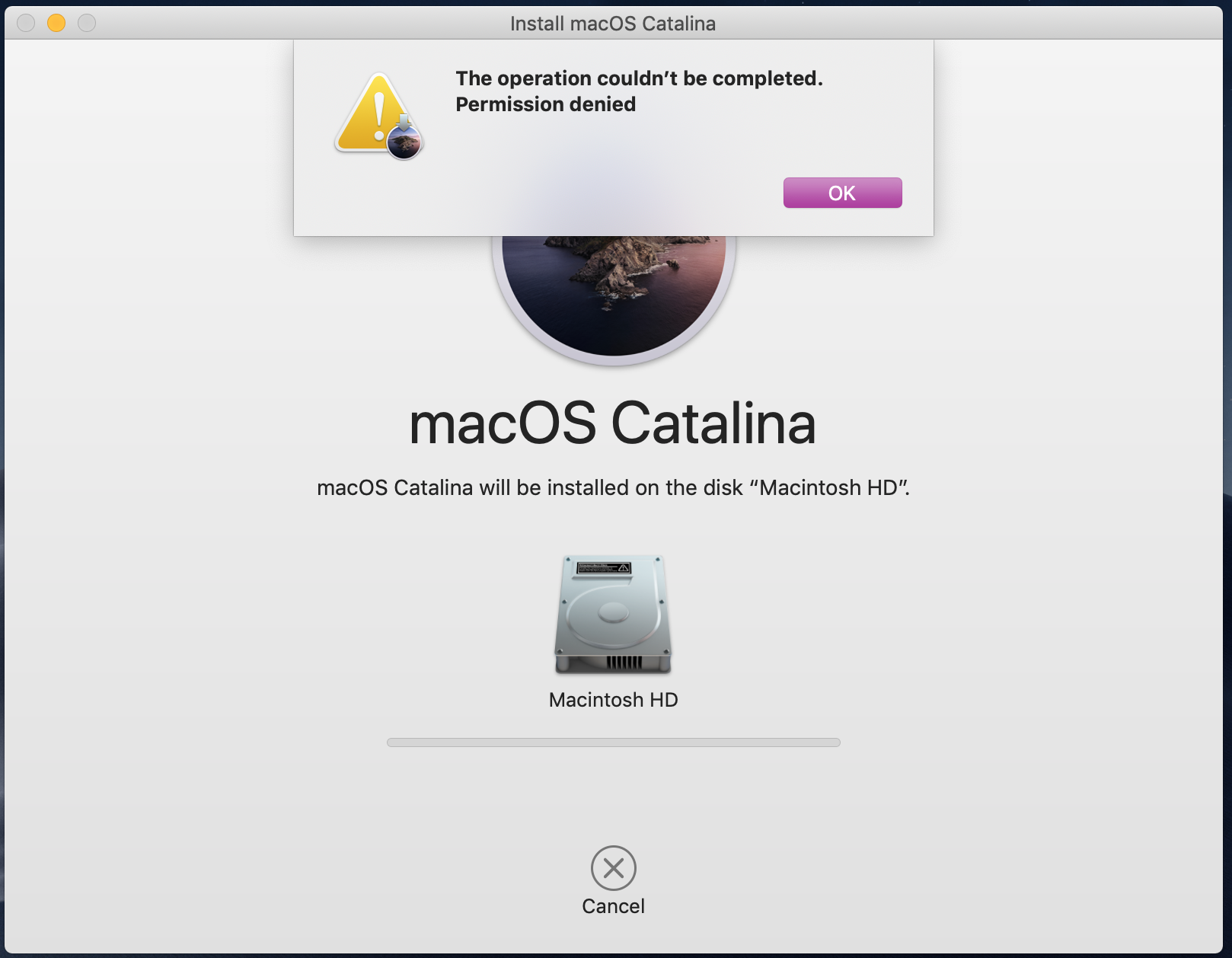 Software update permissions denied - Apple Community
