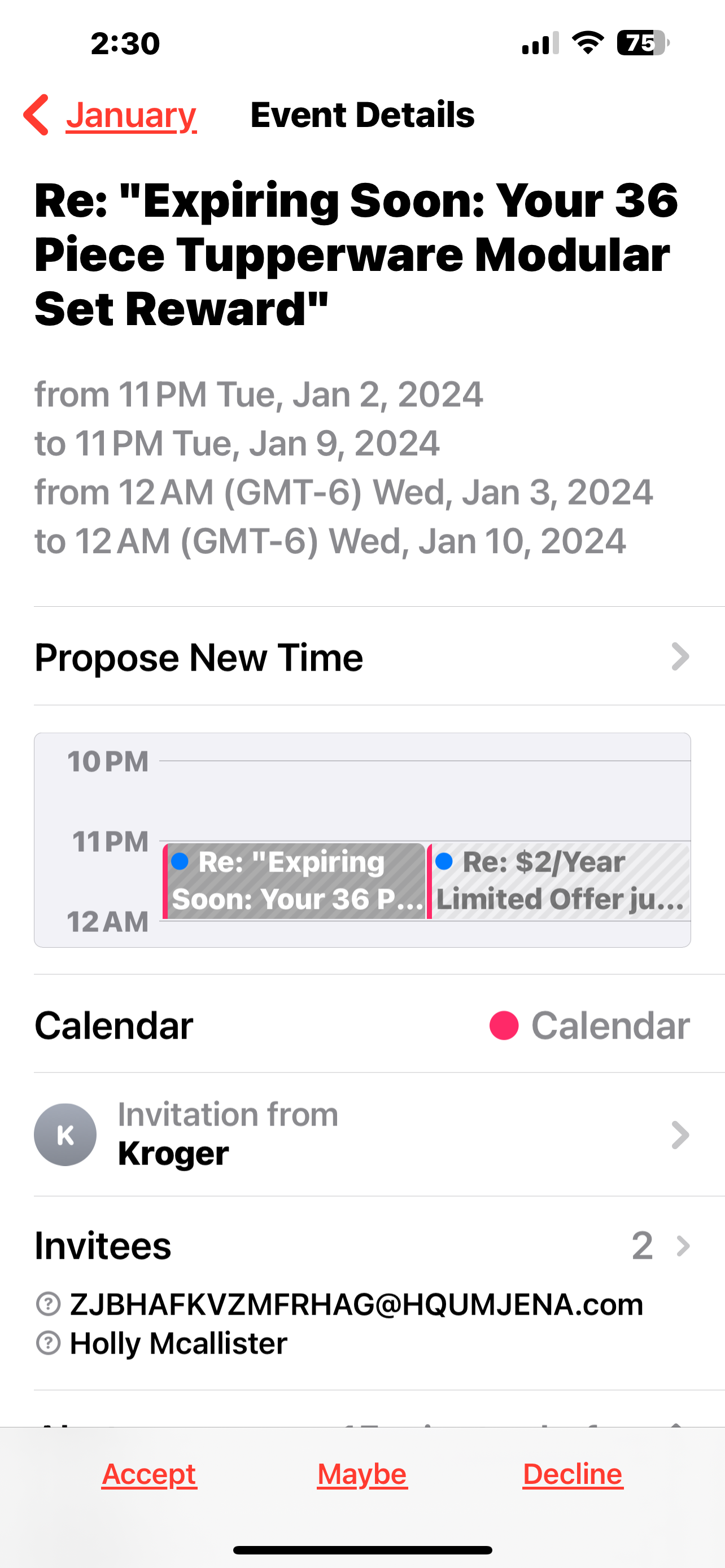 Deleting Spam events messages appearing i… - Apple Community