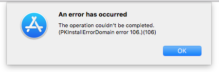 Error 106 installing GarageBand Instrumen… - Apple Community