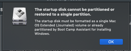 MacOS Mojave APFS Partition error Bootcamp - Apple Community