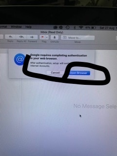 Google requires completing authentication… - Apple Community