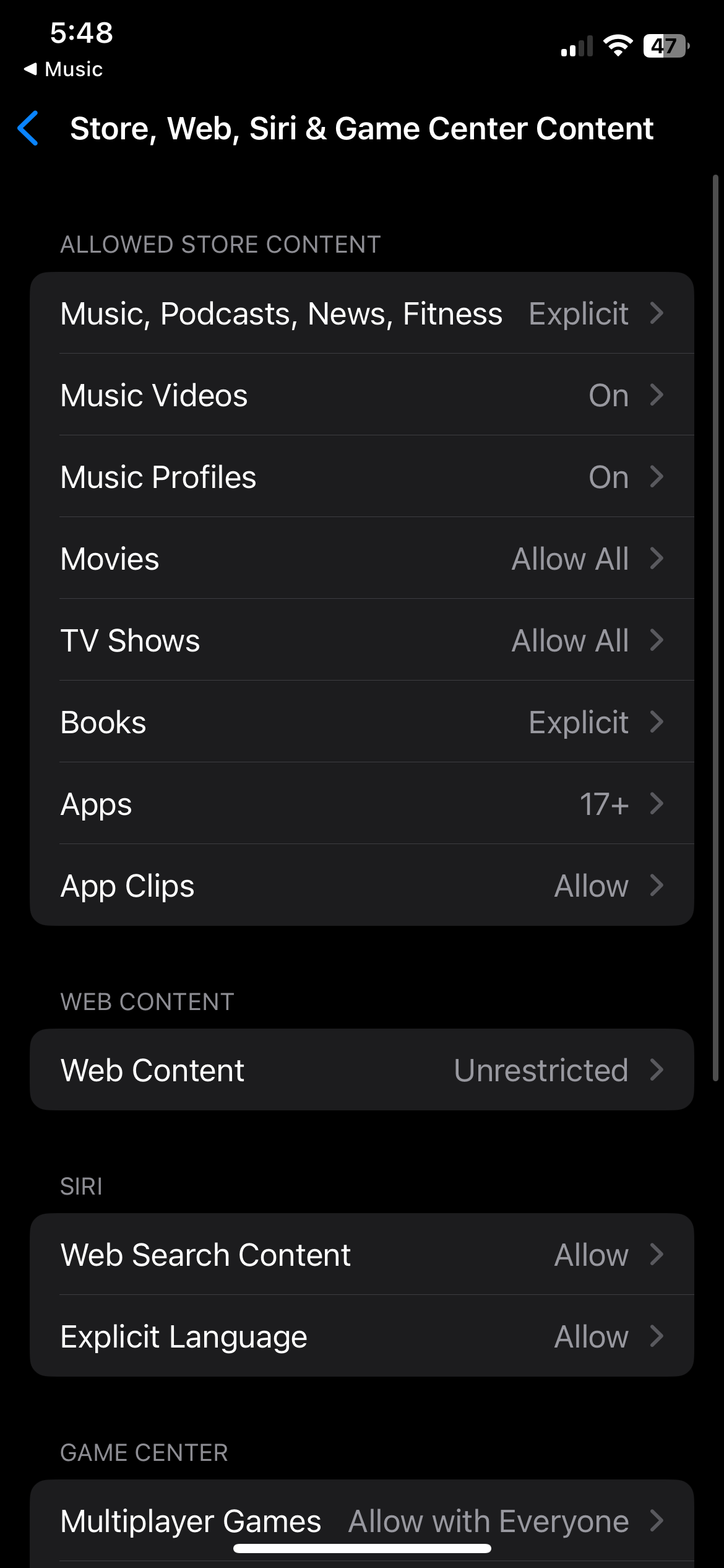 How do I turn on explicit content for App… - Apple Community