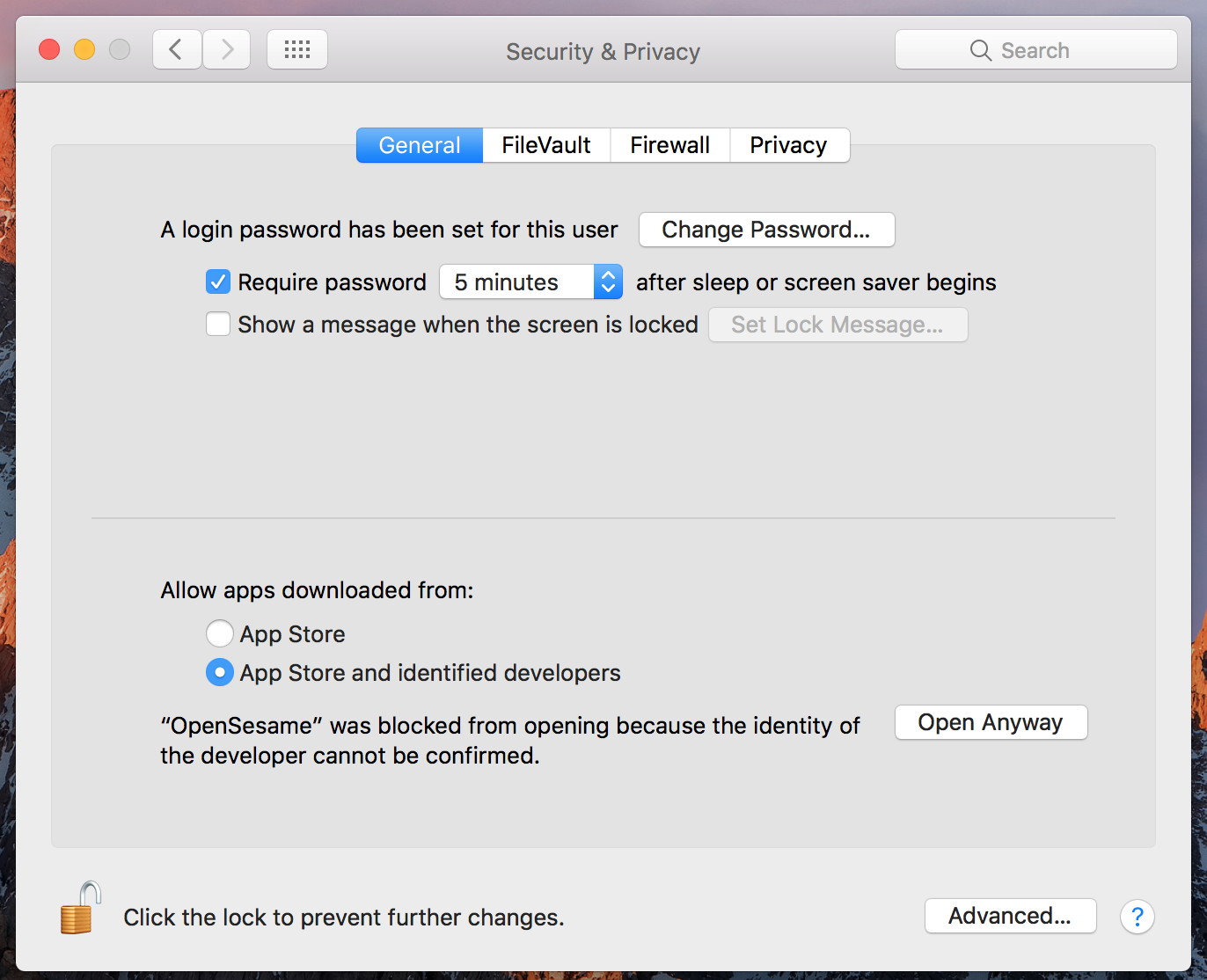 "Open Anyway" security override for softw… - Apple Community