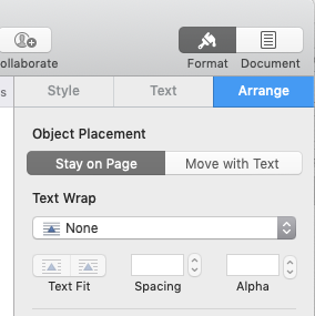 How can you put shapes on text in Pages? - Apple Community
