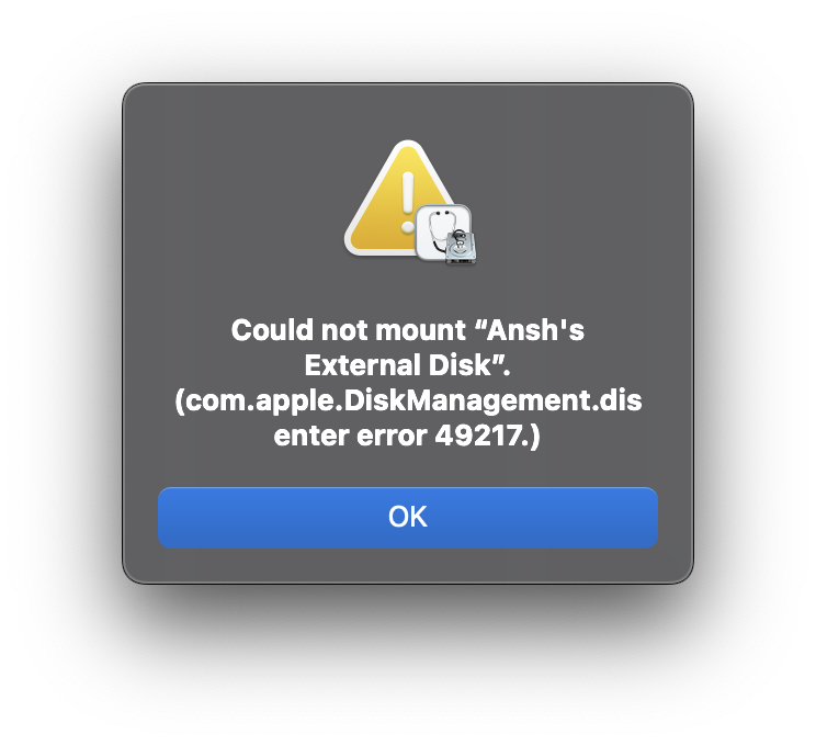 (com.apple.DiskManagement.dis enter error… - Apple Community