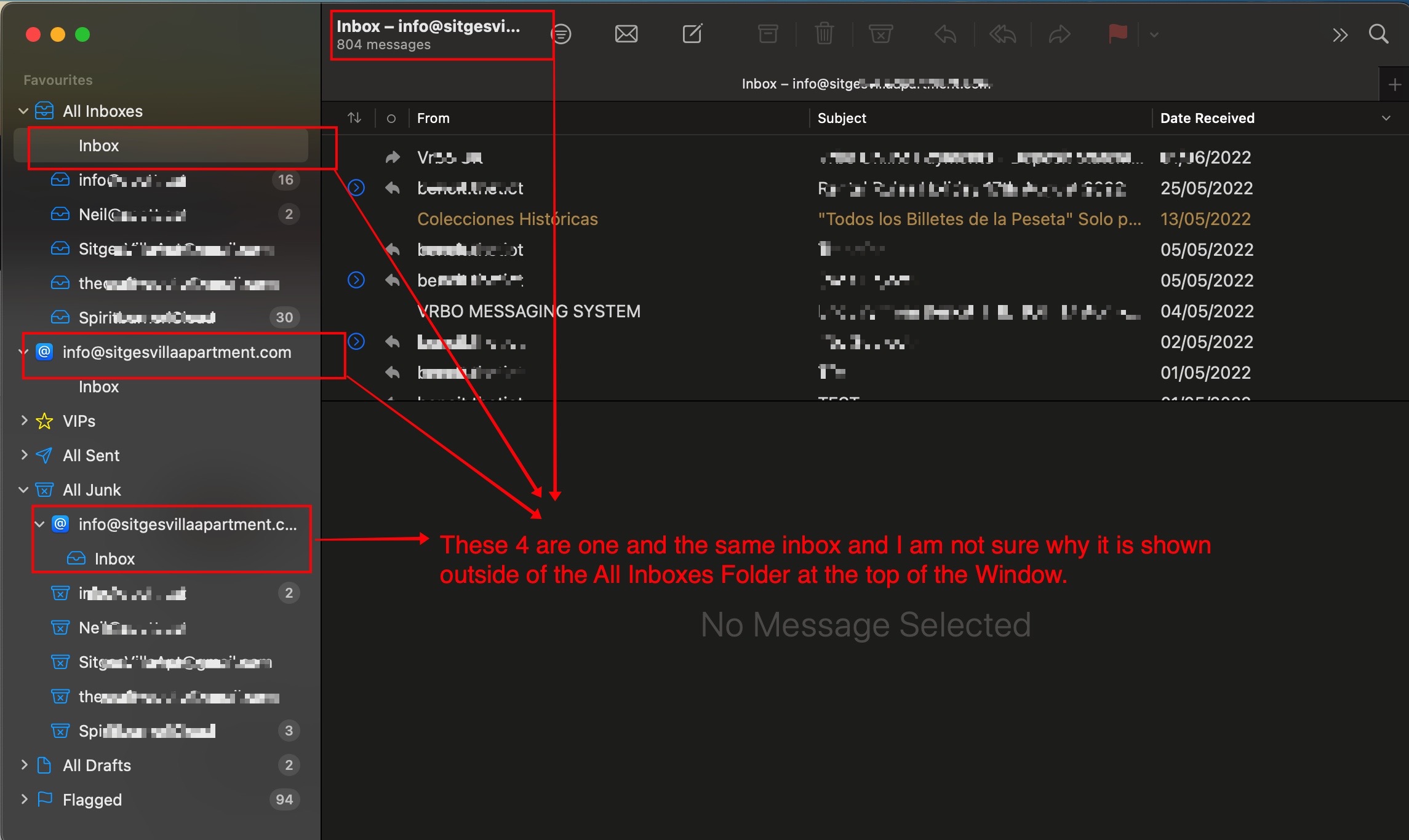 inbox in junk mail folder - Apple Community