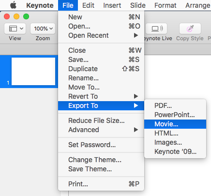 Keynote export to movie or quicktime not … - Apple Community