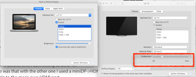 Can’t find under/overscan in display pref… - Apple Community