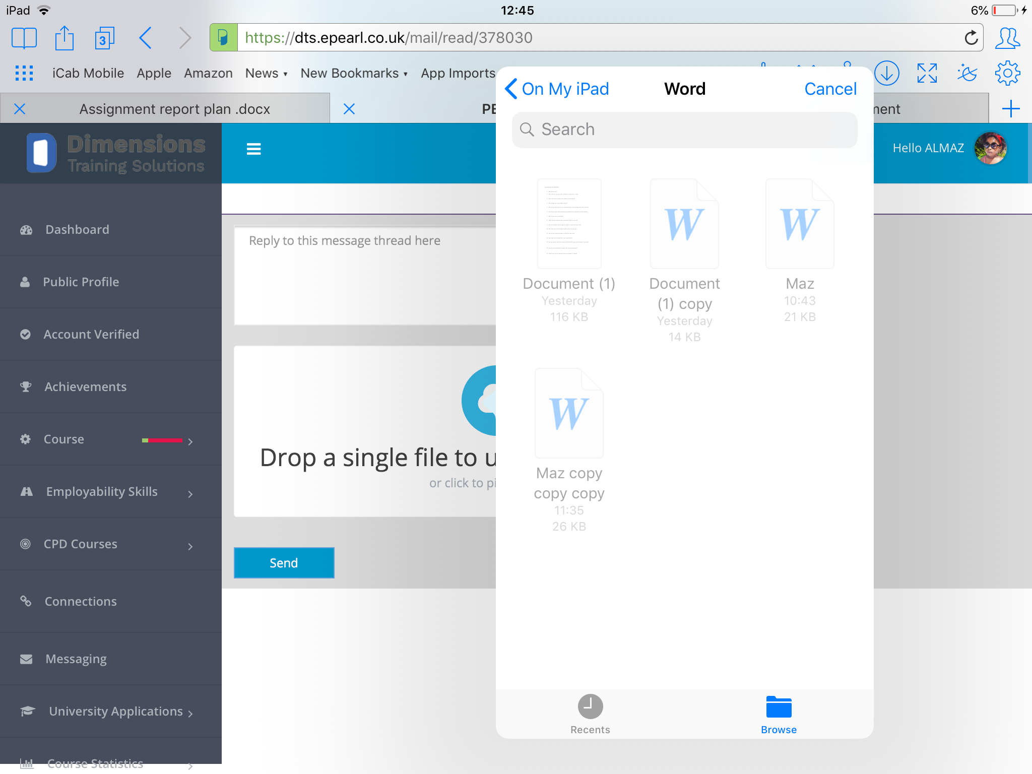 How to upload word document to website fr… - Apple Community