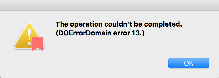 The operation couldn’t be completed. (DOE… - Apple Community