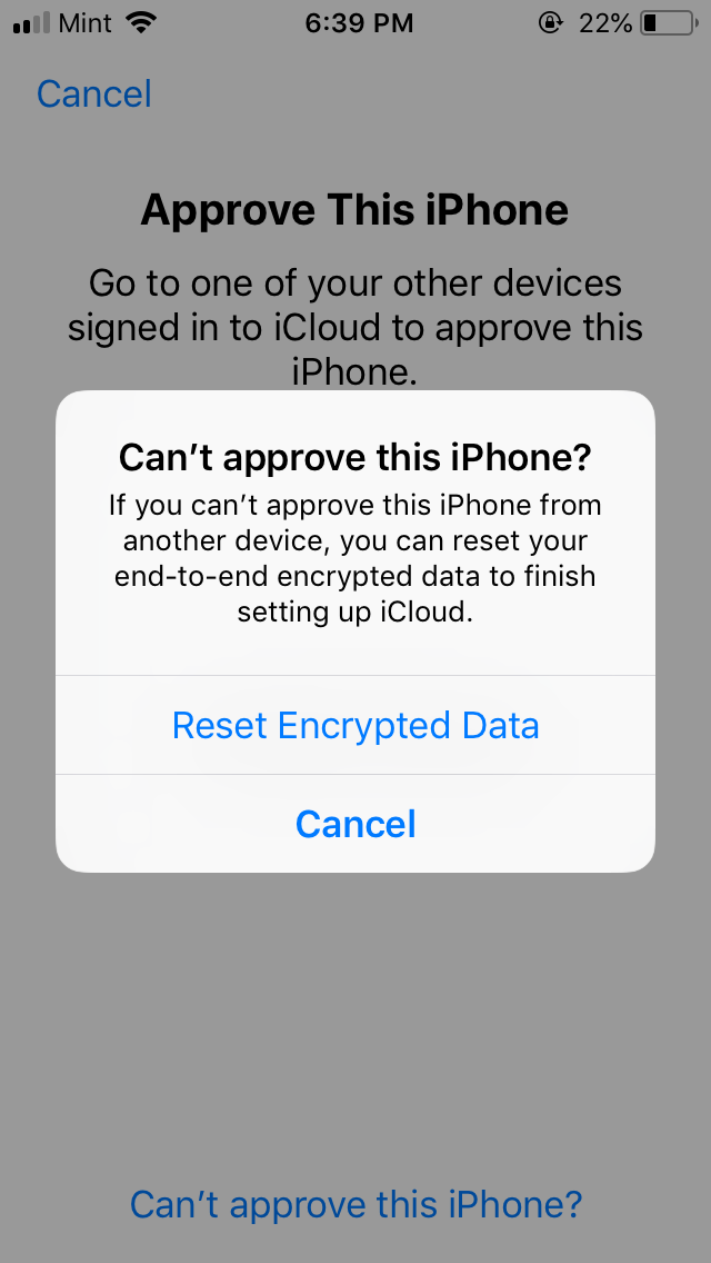 Unable to verify Apple ID- erasing encryp… - Apple Community
