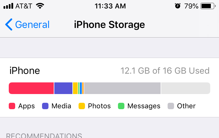 iOS 12 iPhone storage full message - Apple Community