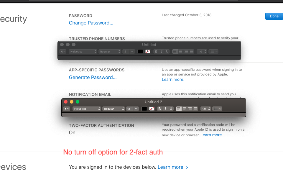 i cannot turn off 2-factor auth? - Apple Community