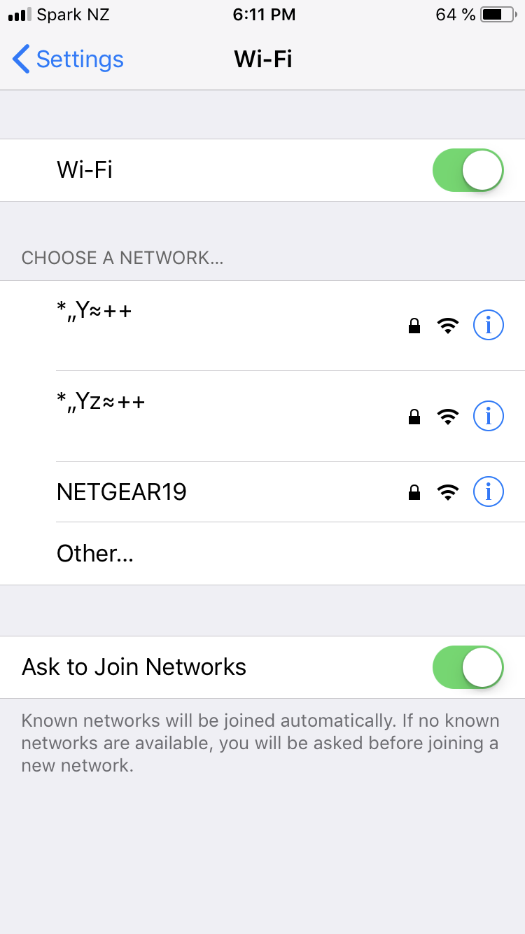weird symbol names showing up for wifi ne… - Apple Community