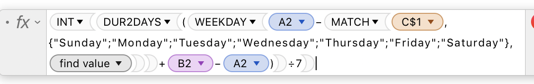 How to count Wednesdays between two dates - Apple Community
