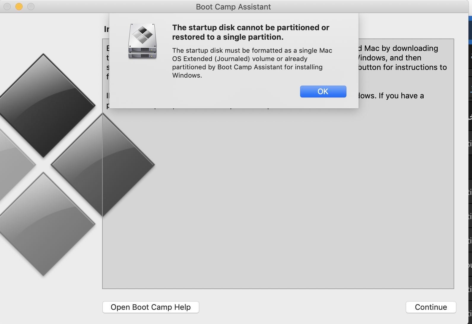 An error occurred while copying the Windo… - Apple Community