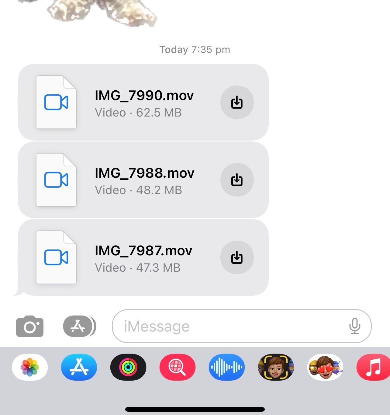 Can’t open videos received on iMessage - Apple Community