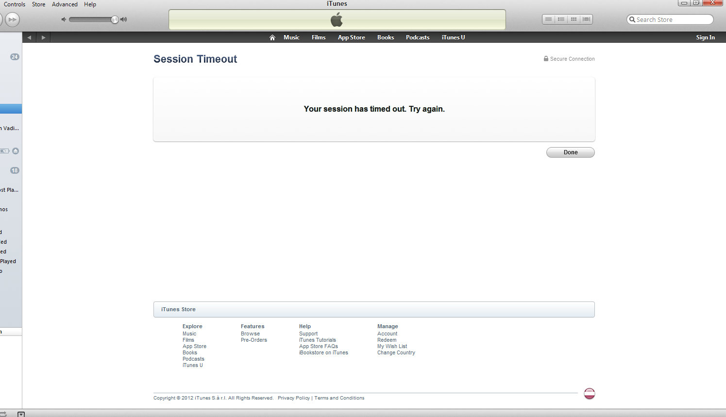 Your session has timed out. Try again (wh… - Apple Community