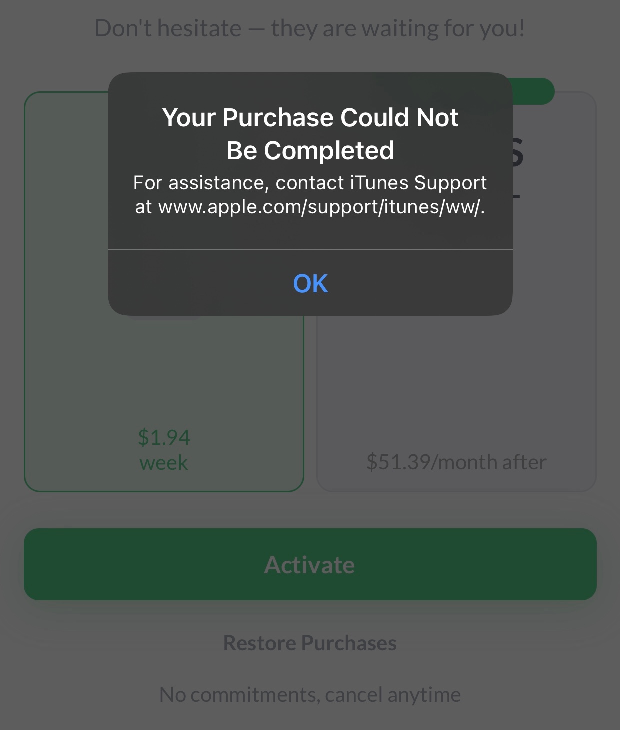 My purchase can’t be complete but why and… - Apple Community