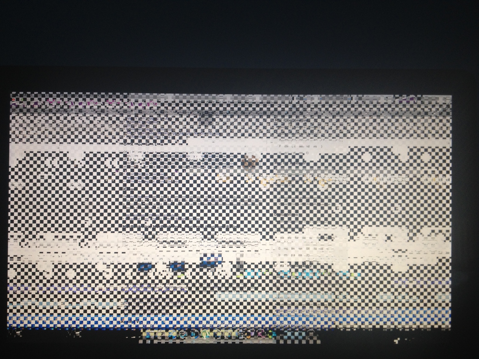 Screen Crashes with black/white Squares - Apple Community