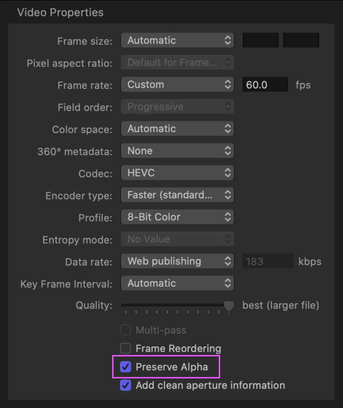 HEVC video with Alpha channel in Compress… - Apple Community