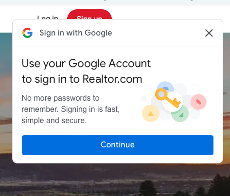 Stop "Sign in with Google" pop-ups - Apple Community