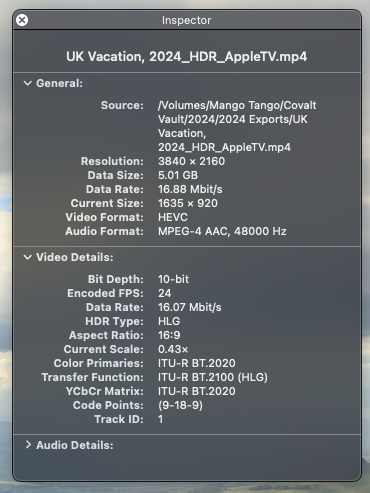 Trouble exporting HDR video from FCP for … - Apple Community