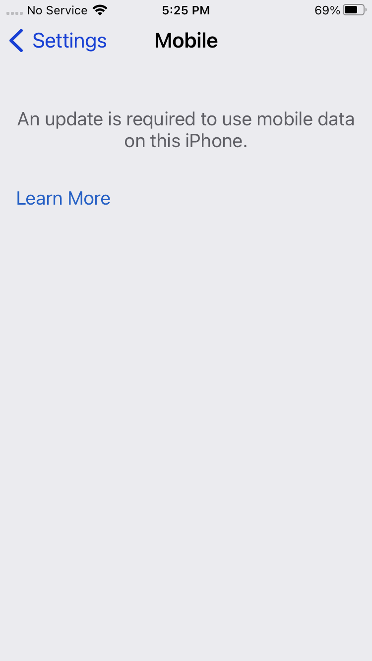 Mobile data lost after iOS 15.5 update - Apple Community