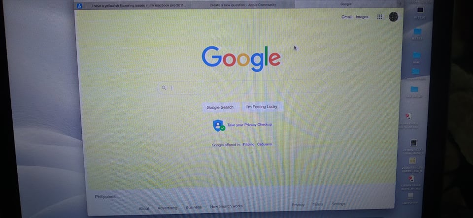 yellow flickering thing in MacBook Pro 15… - Apple Community