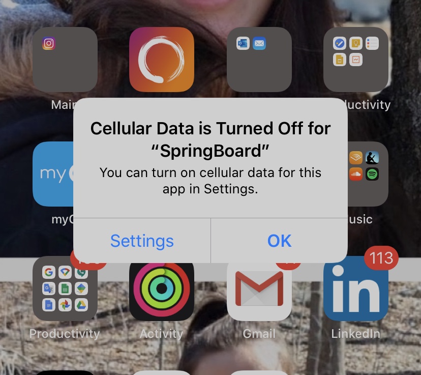 Cellular Data is Off for Springboard - Apple Community
