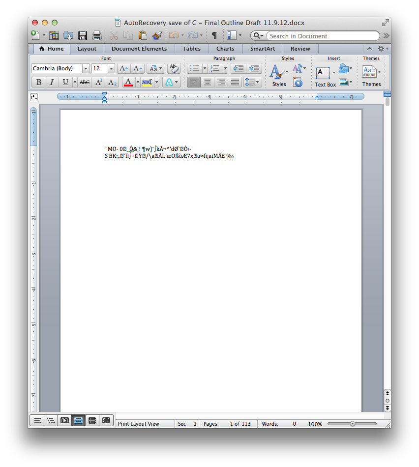 Word document changed to random letters! - Apple Community