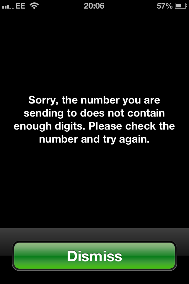 Keep receiving "Sorry, the number you are… - Apple Community