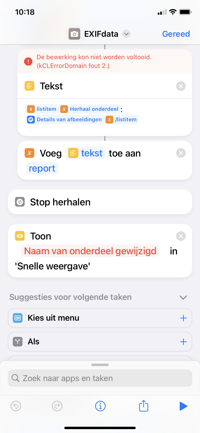 exif data kCLErrordomain error 2 - Apple Community