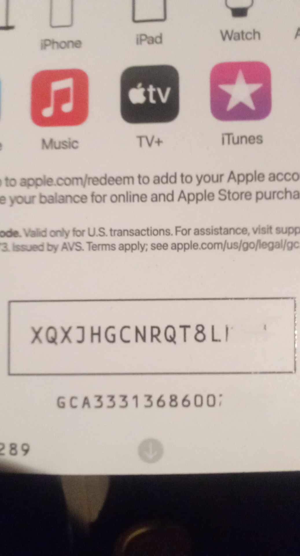 I can’t see the last 3 code on my apple g… - Apple Community