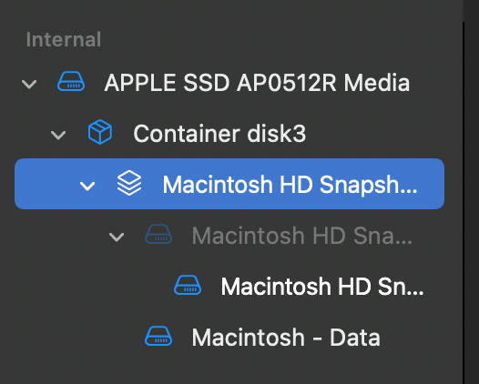 I have created container disk in my Macbo… - Apple Community