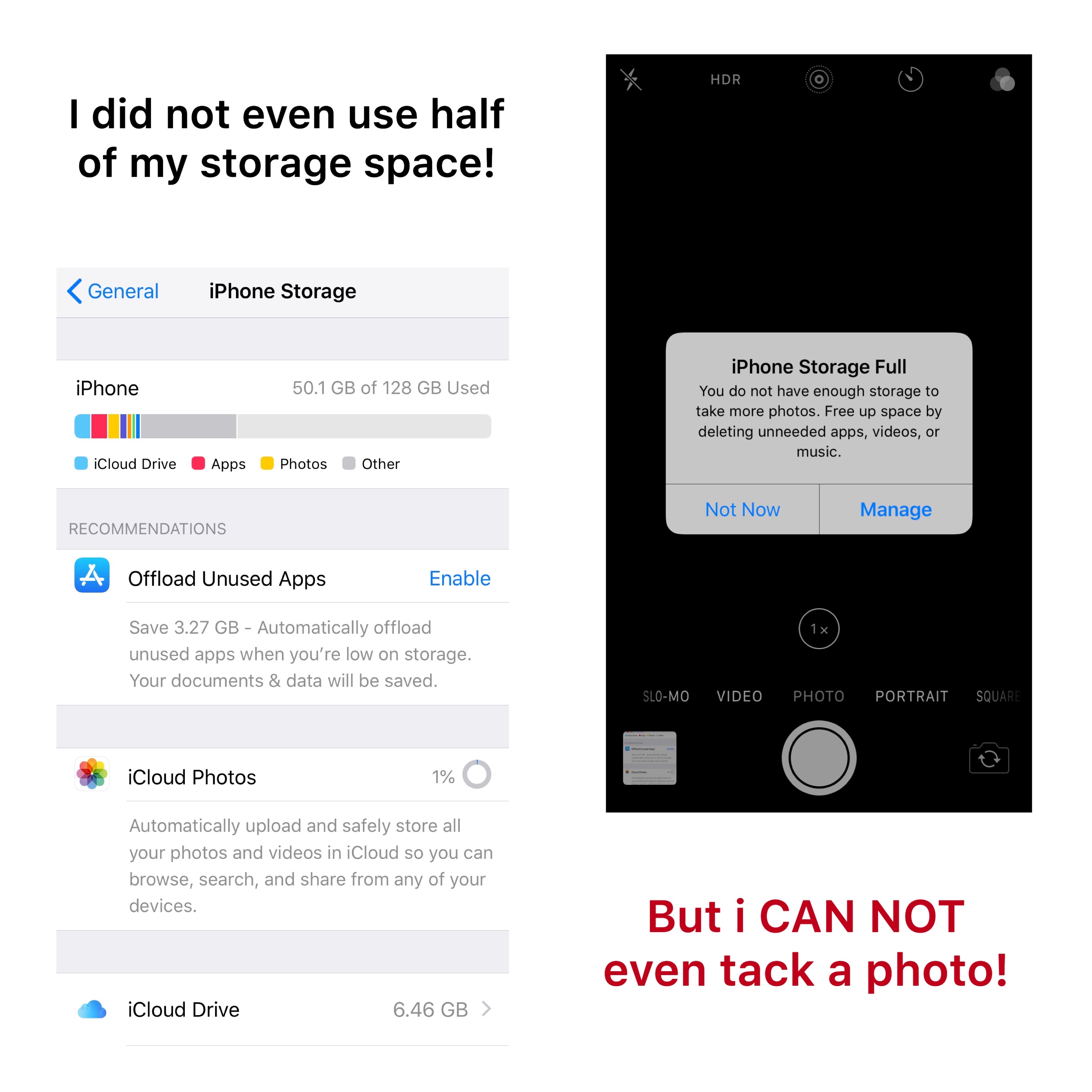 I have enough storage! - Apple Community