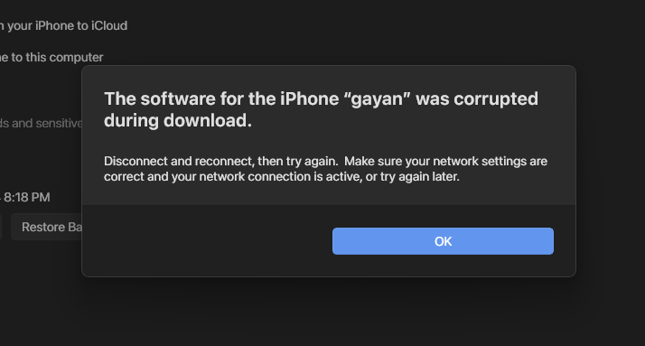 Update software corrupted during download… - Apple Community