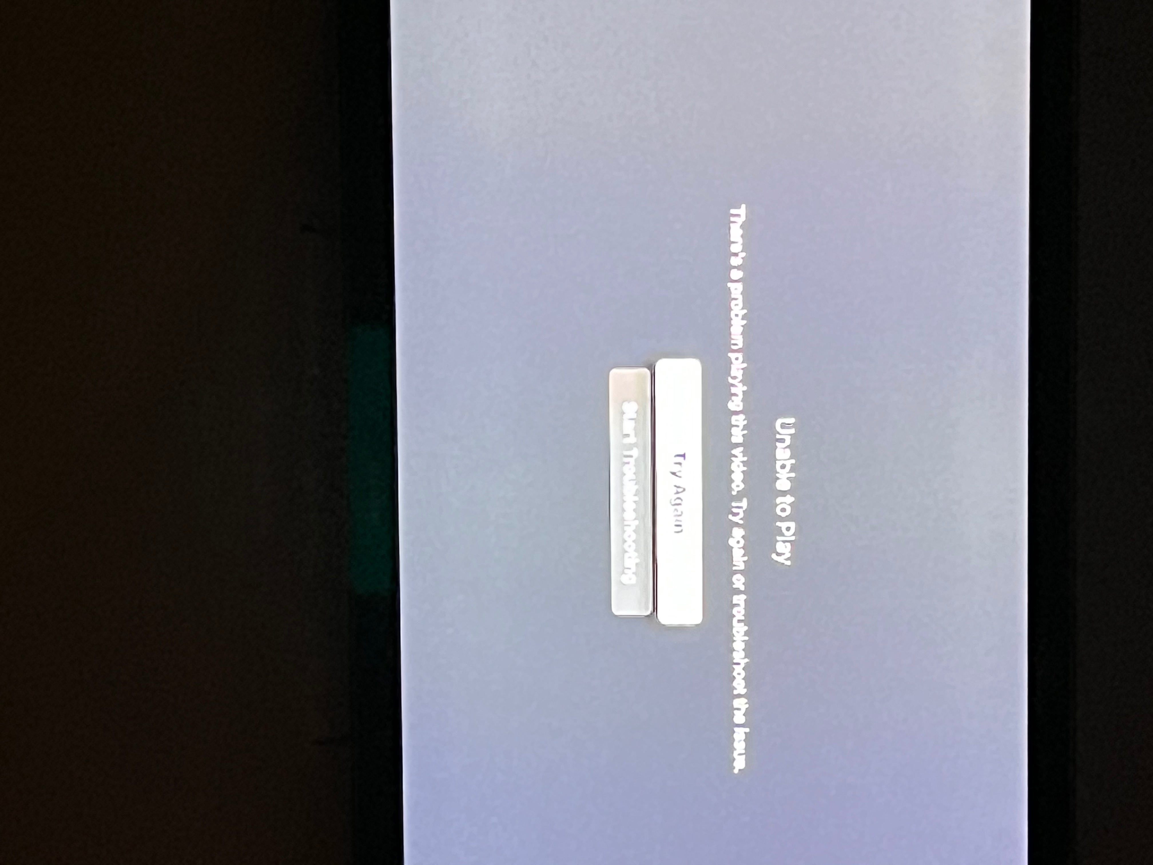 "Unable to Play" Error when I try to watc… - Apple Community