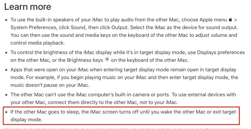 Target mode on my iMac (display port) - p… - Apple Community