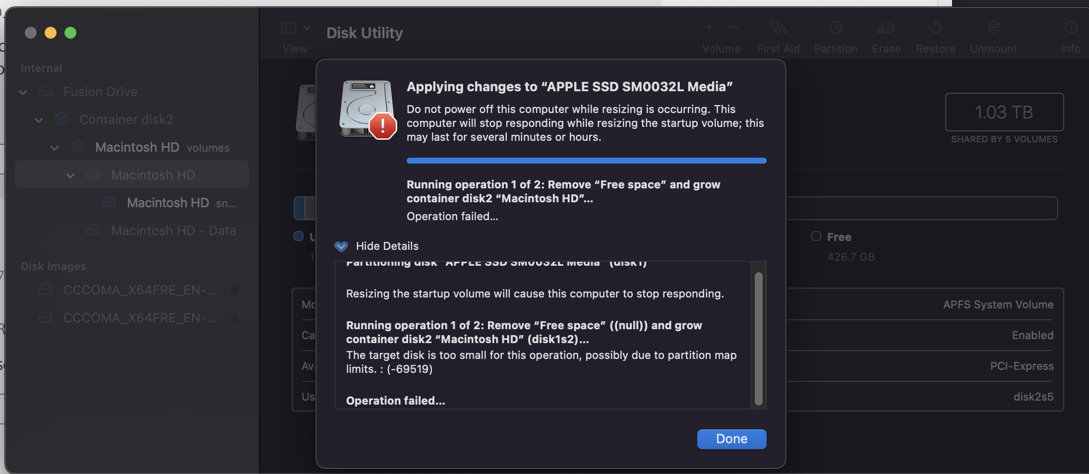 Boot Camp Error During Partitioning - Apple Community