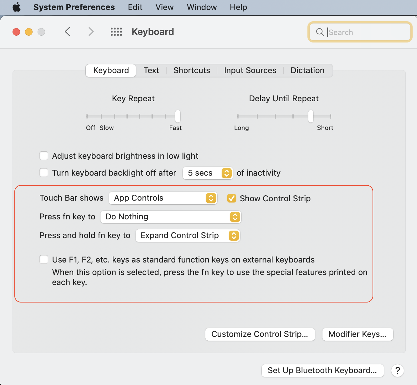 Fn + function key does not use special fe… - Apple Community