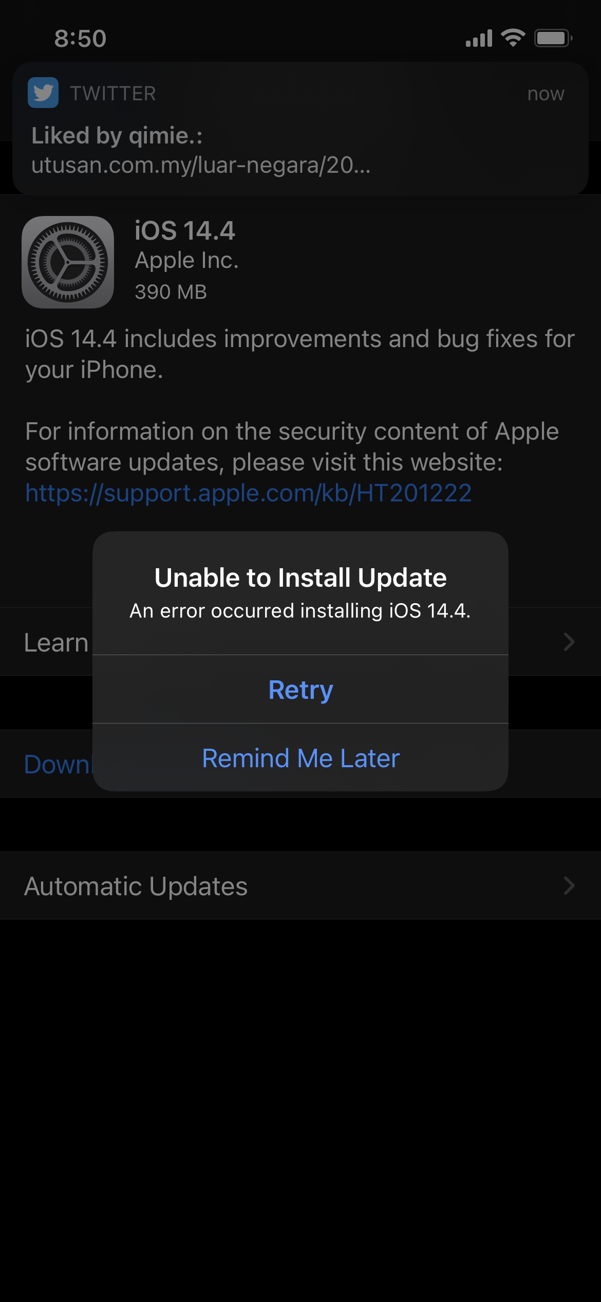 Update Requested - Apple Community