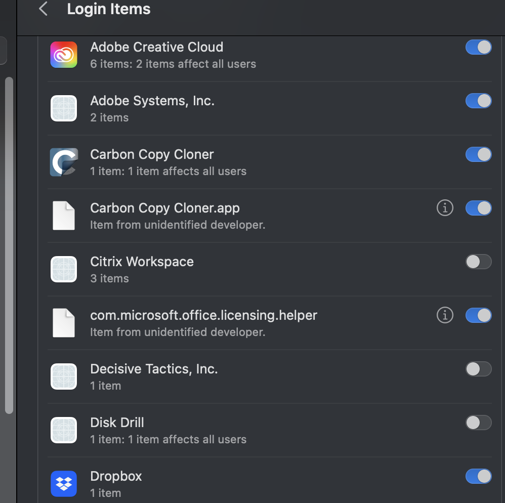 Cannot turn off "Background Items Added" … - Apple Community